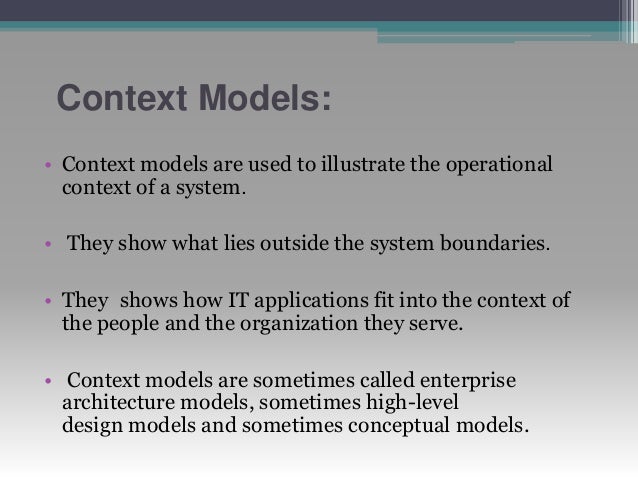 Context model