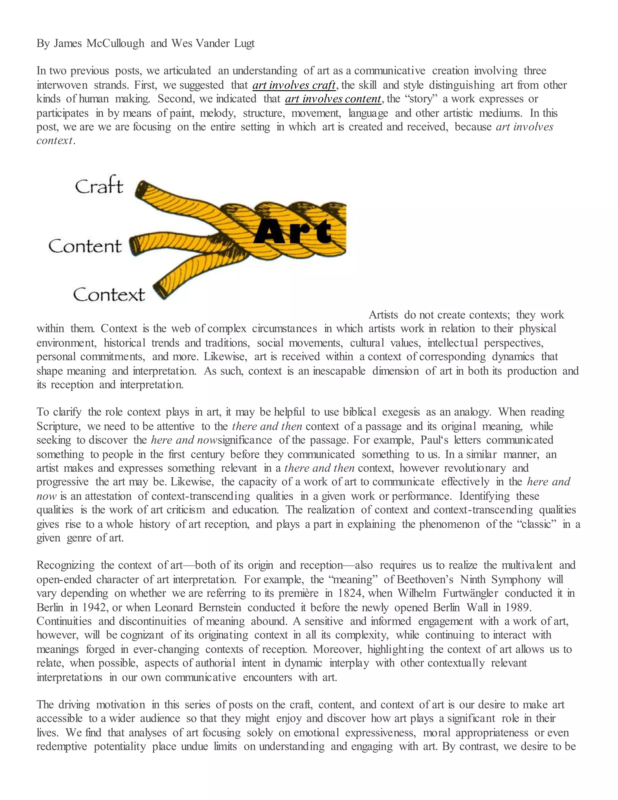 Context of art | DOCX
