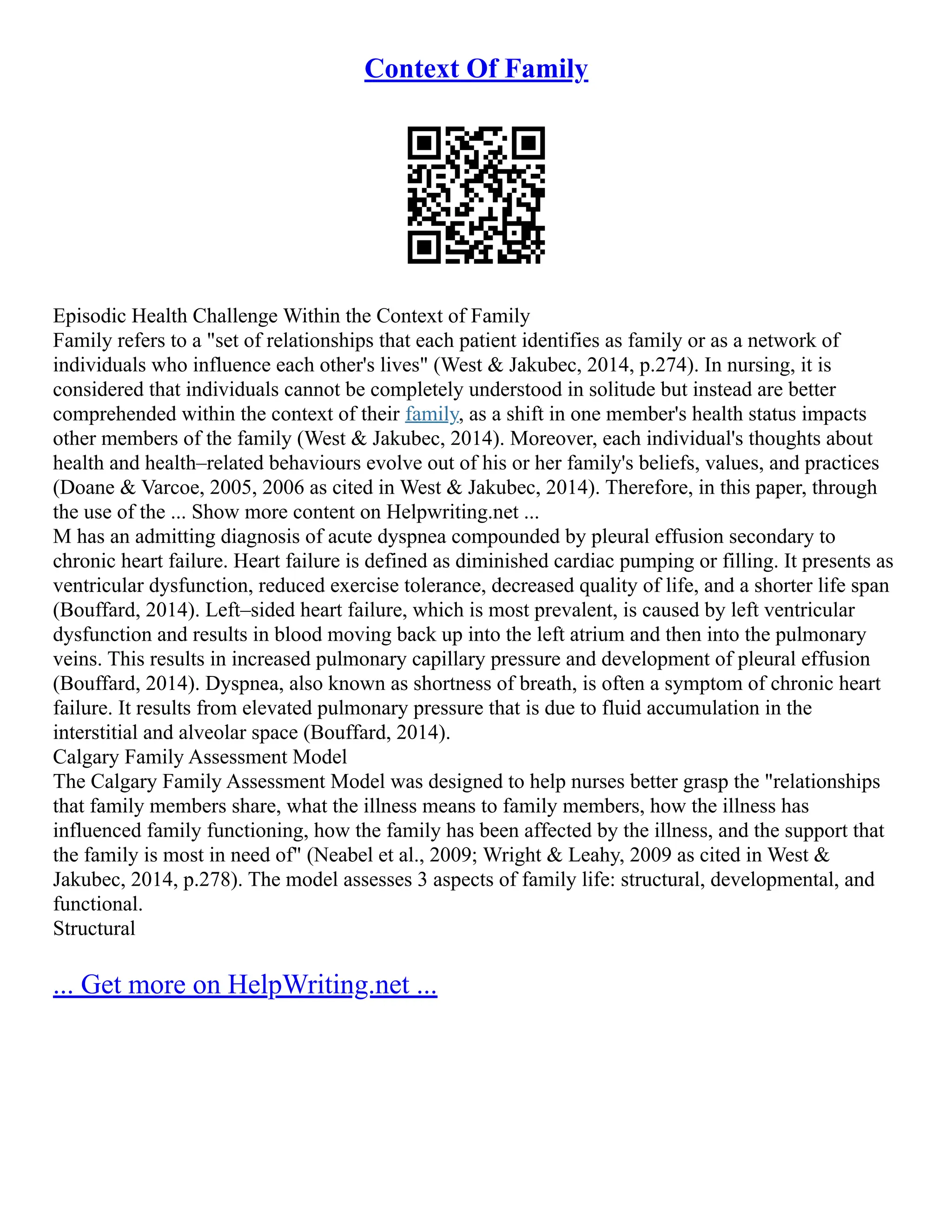 Context Of Family | PDF