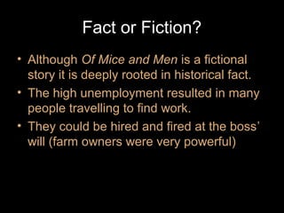 Of Mice and Men Context | PPT