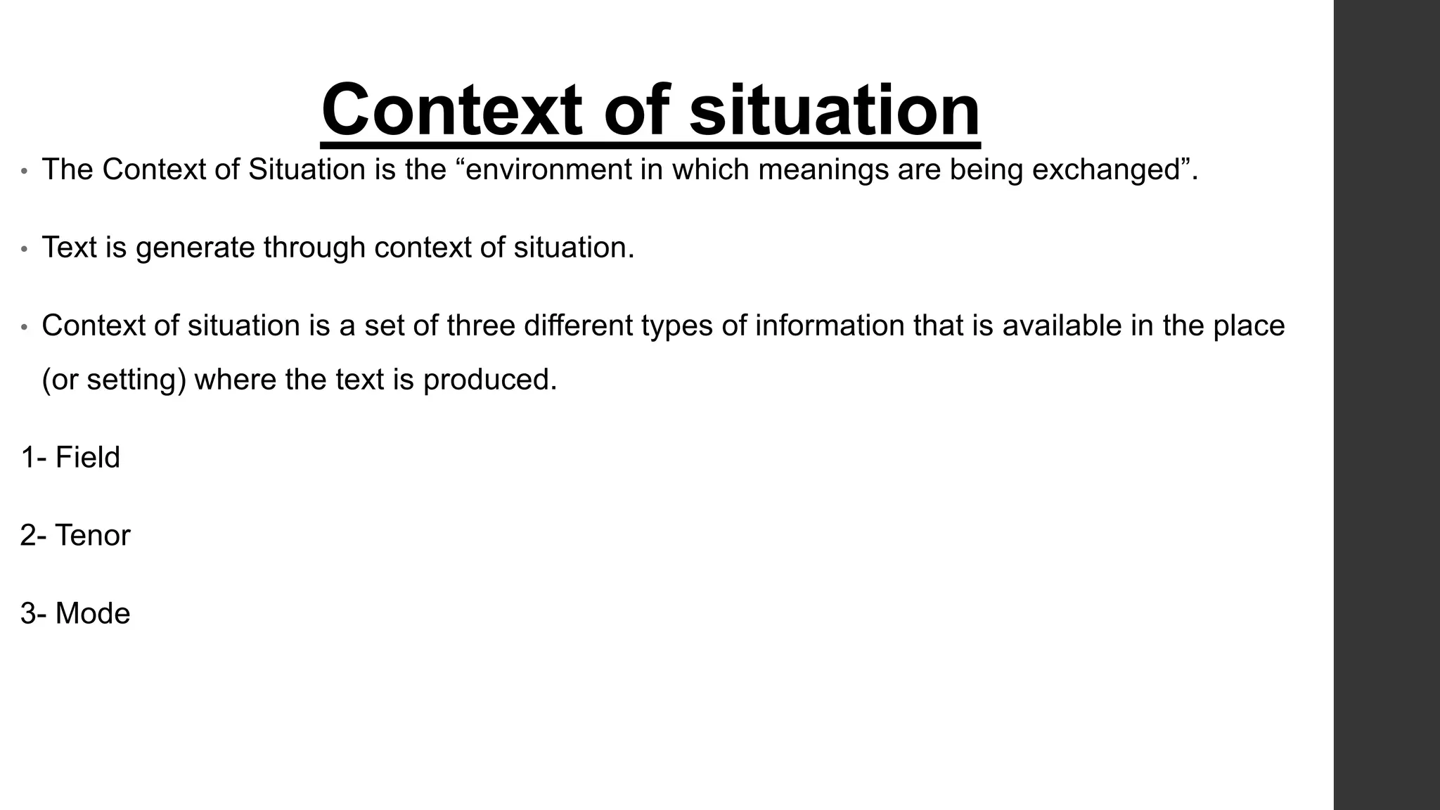 Context of situation | PPTX