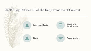 Context of the organization training | PPTX