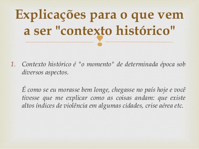 Contexto histórico