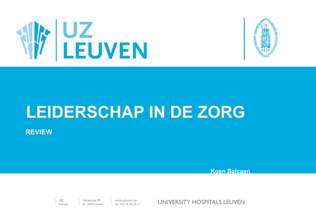 Leiderschap in de zorg | PDF