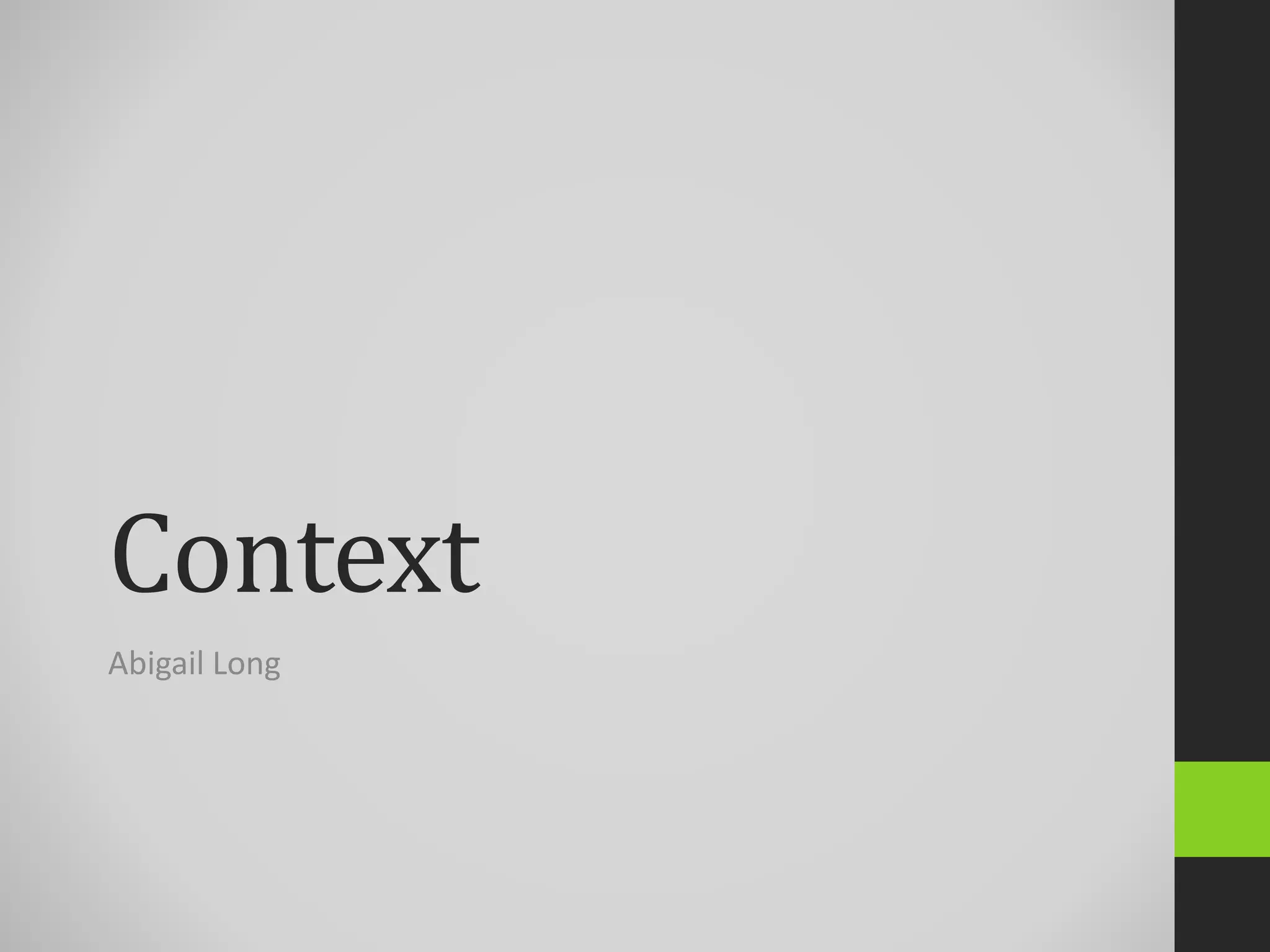 Context presentation | PPT