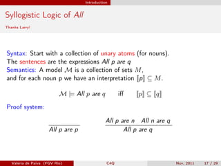 Contexts for Quantification | PPT