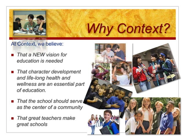 Context schools | PPT