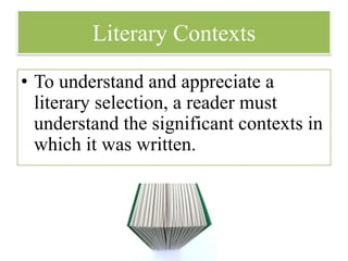 Contexts of literary works | PPTX