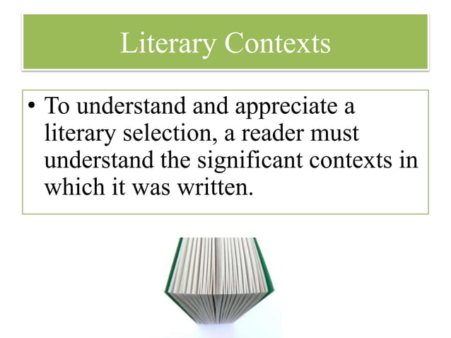 Contexts of literary works | PPTX