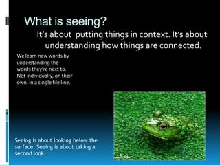 Seeing in Contexts Powerpoint | PPTX