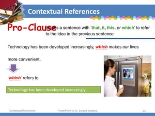 contextual-reference words to apply in reading texts | PPT | Operating Systems | Computer ...