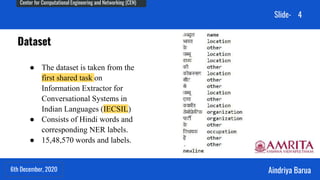 Contextual vs non-contextual word embedding models for Hindi Named Entity Recognition | Natural ...