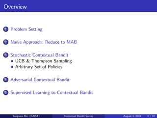 Contextual Bandit Survey | PPT