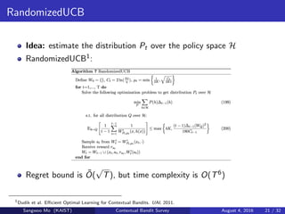 Contextual Bandit Survey | PPT