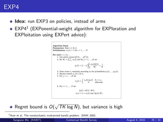 Contextual Bandit Survey | PPT