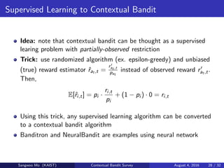 Contextual Bandit Survey | PPT