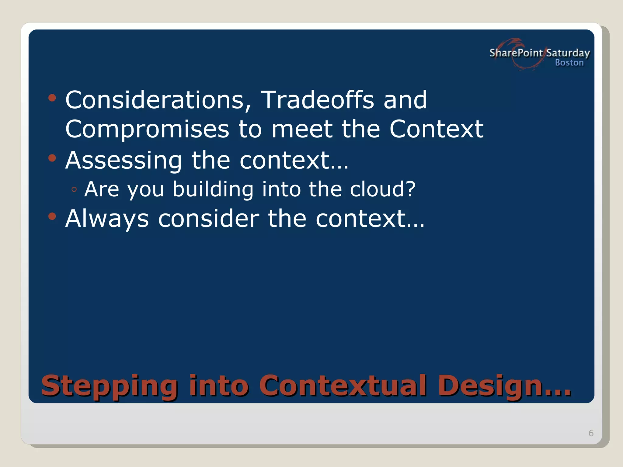 Contextual Considerations: Logical Architecture And Taxonomy | PPT