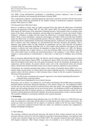 Contextual factors that impact leadership practices in cross | PDF