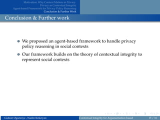 Contextual Integrity for Argumentation-based Privacy Reasoning | PDF