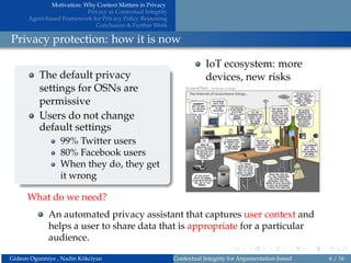 Contextual Integrity for Argumentation-based Privacy Reasoning | PDF