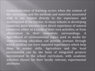 Contextualised curriculum | PPT