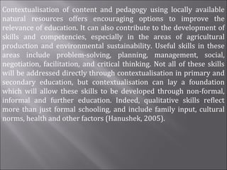 Contextualised curriculum | PPT