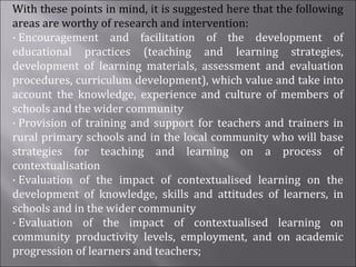 Contextualised curriculum | PPT