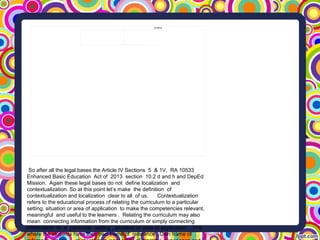 Contextualization and-localization | PPT