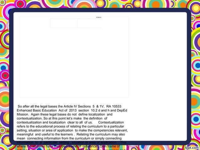 Contextualization and-localization | PPT | Education