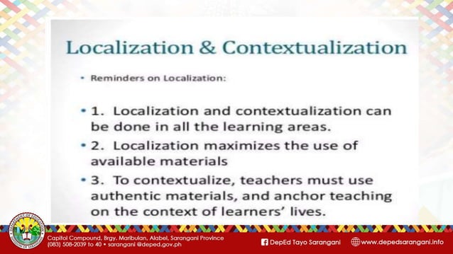 CONTEXTUALIZATION-LAS-SDO-Guidelines.pptx | Educational Assessment ...