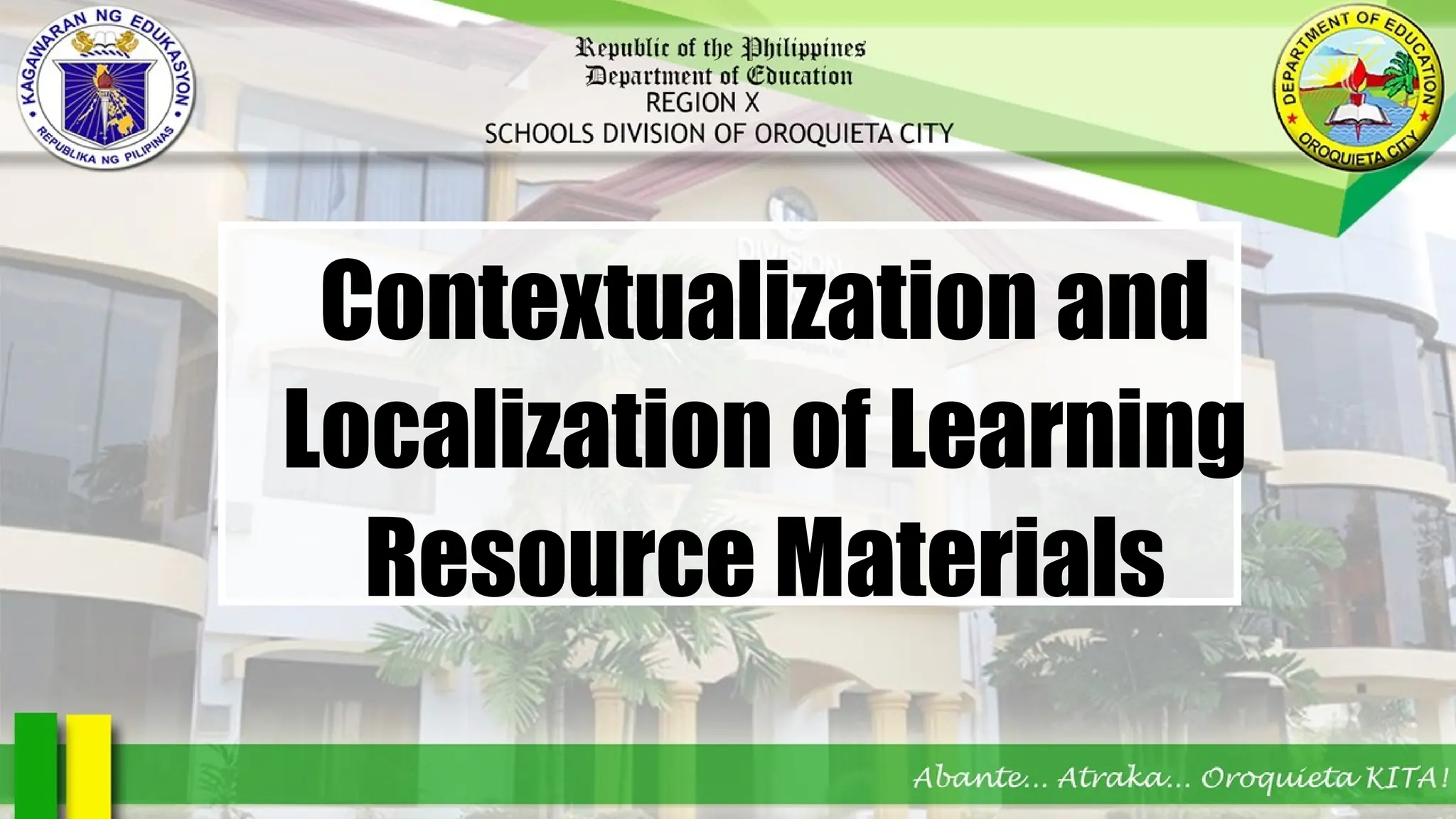 Contextualization and Localization of Learning Resource Materials and ...