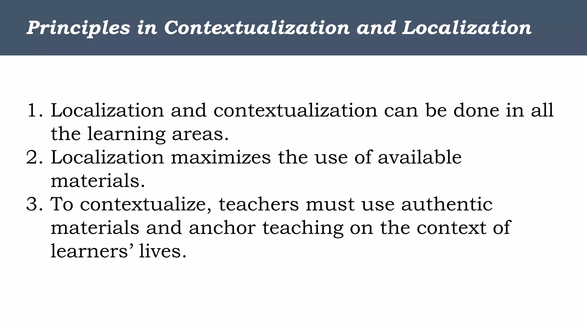 Contextualization And Localization Of Learning Resourcespptx Education