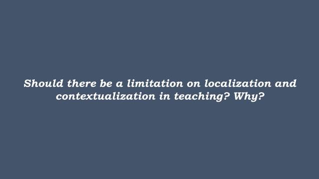 Contextualization and Localization of Learning Resources.pptx | Education
