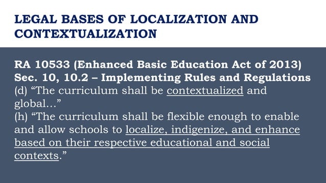 Contextualization and Localization of Learning Resources.pptx | Education