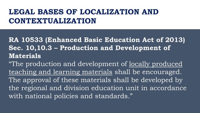Contextualization and Localization of Learning Resources.pptx | Education