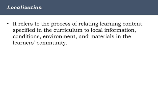 Contextualization and Localization of Learning Resources.pptx | Education