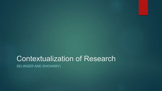 Contextualization of research | PPTX