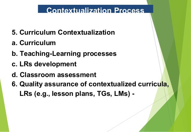 Contextualization presentation