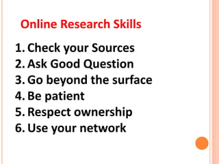 Contextualized online-search-and-research-skills | PPTX