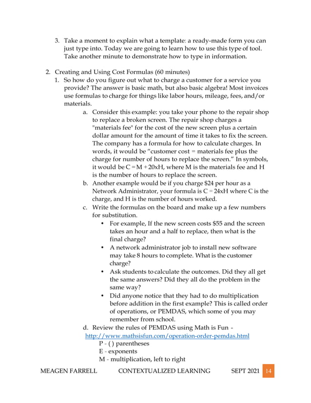 Contextualized Lesson Plans: Accessible Online Tools for Contextualized ...