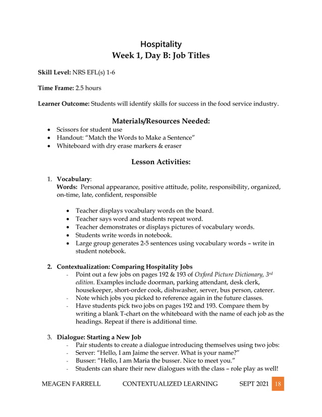 Contextualized Lesson Plans: Accessible Online Tools for Contextualized ...