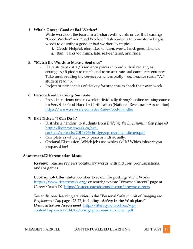 Contextualized Lesson Plans: Accessible Online Tools for Contextualized ...