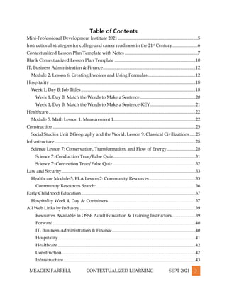 Contextualized Lesson Plans: Accessible Online Tools for Contextualized ...