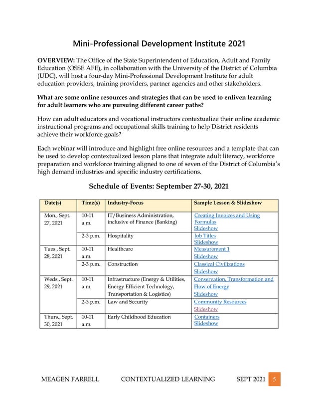 Contextualized Lesson Plans: Accessible Online Tools for Contextualized ...