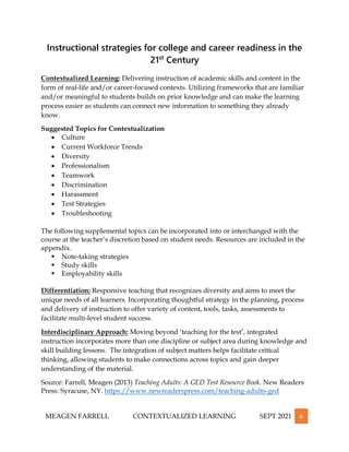 Contextualized Lesson Plans: Accessible Online Tools for Contextualized ...