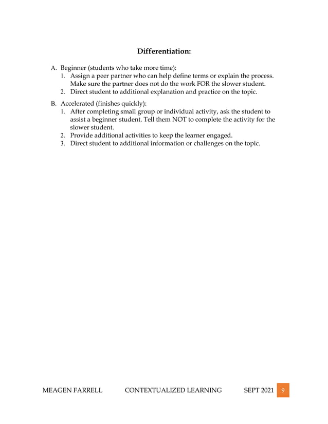 Contextualized Lesson Plans: Accessible Online Tools for Contextualized ...