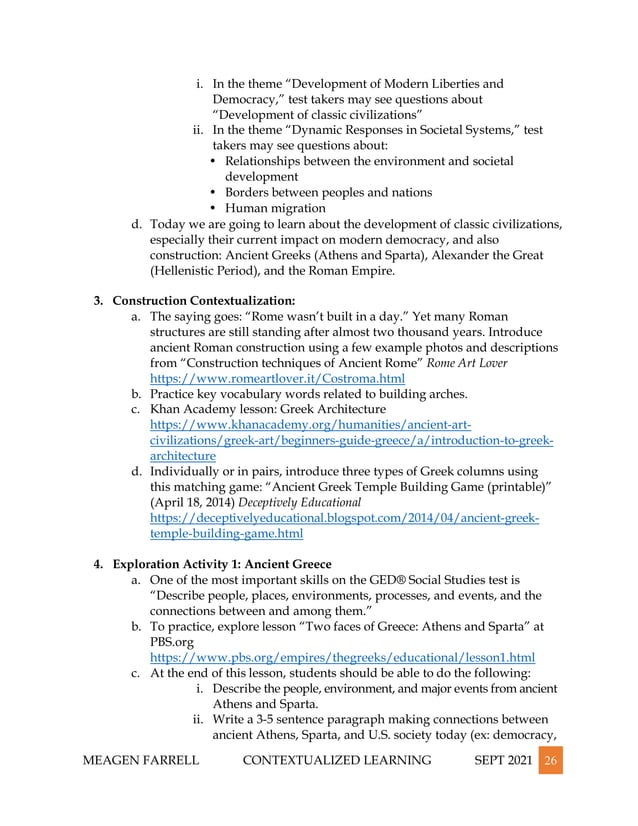 Contextualized Lesson Plans: Accessible Online Tools for Contextualized ...