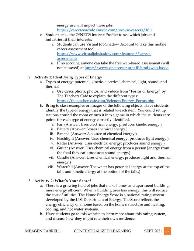 Contextualized Lesson Plans: Accessible Online Tools for Contextualized ...