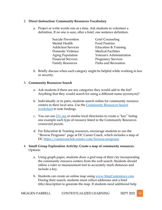 Contextualized Lesson Plans: Accessible Online Tools for Contextualized ...