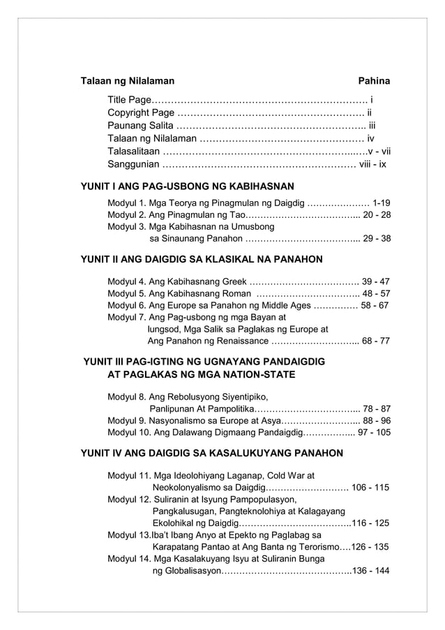 Contextualized learning module in kasaysayan ng daigdig | PDF